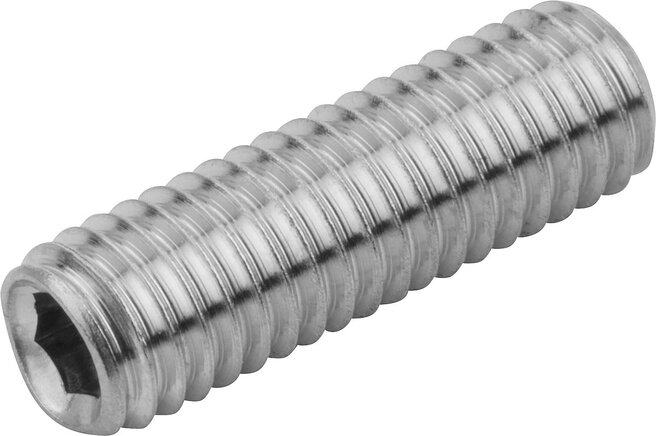 Norelem Gewindestifte mit Innensechskant und Kegelkuppe DIN EN ISO 4026, ohne Gewindesicherung ...