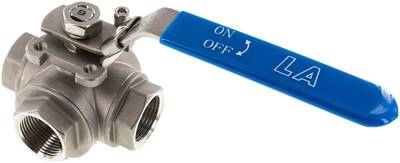Edelstahl-3-Wege Kugelhähne, PN 63 (Eco-Line) - Landefeld - Pneumatik - Hydraulik - Industriebedarf