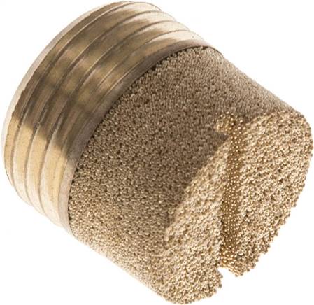 Schalldämpfer aus Sinterbronze mit Außengewinde, zylinderförmig ...