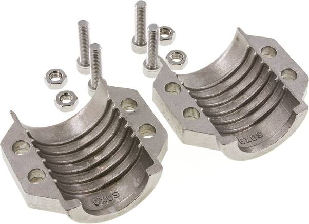 Klemmschalen, 2-teilig für Dampfschläuche, Abmessungen nach EN 14423 ...